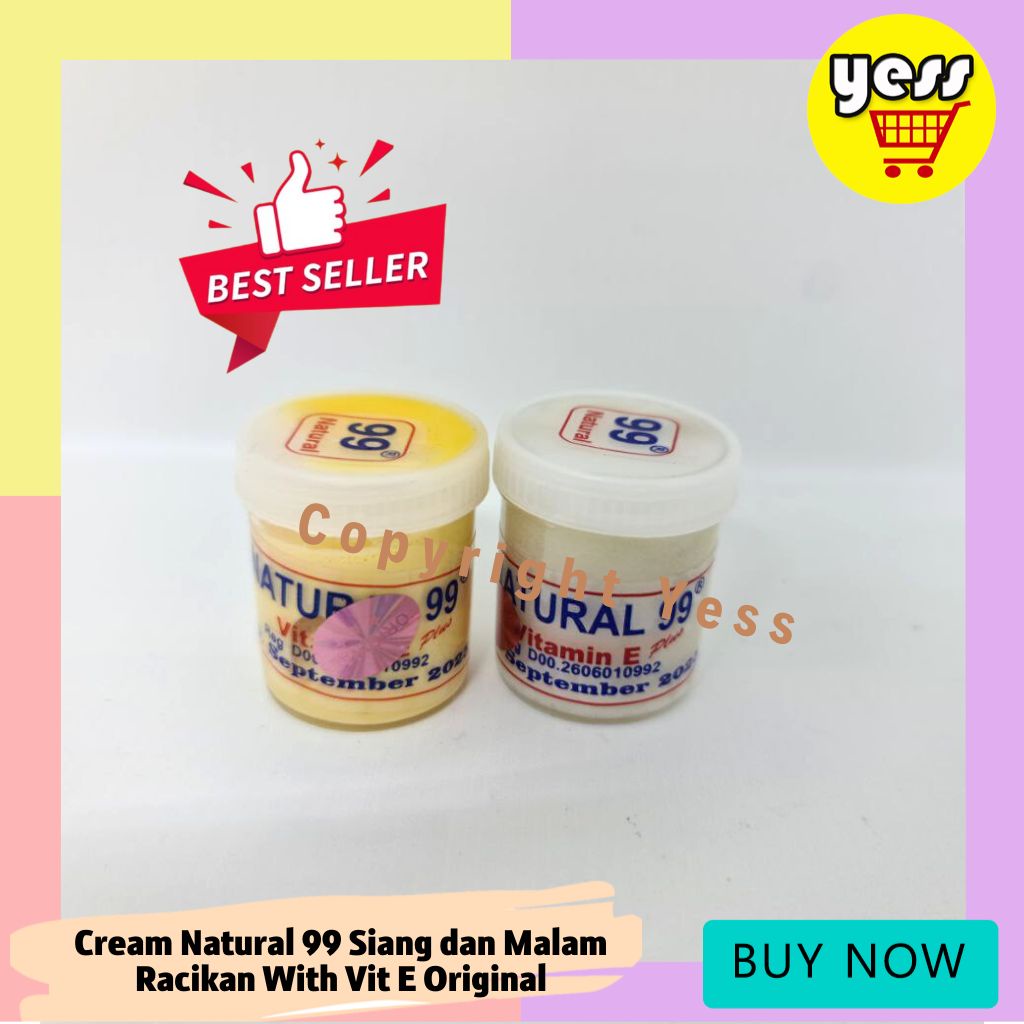 Jual Cream Natural 99 Siang dan Malam Racikan With Vit E Original Natural 99 Asli Paket Cream ...