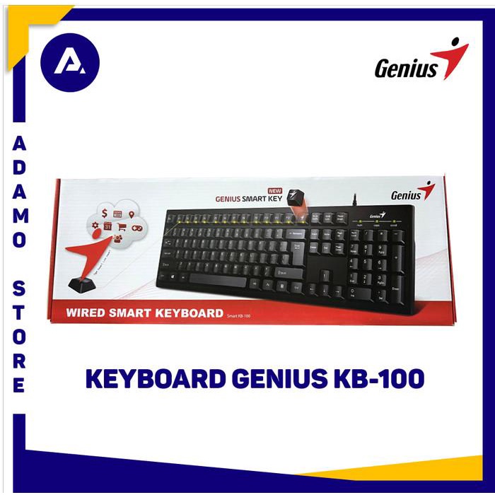 Jual Keyboard Wired Genius KB-100 (Wired Smart Keyboard) | Shopee Indonesia