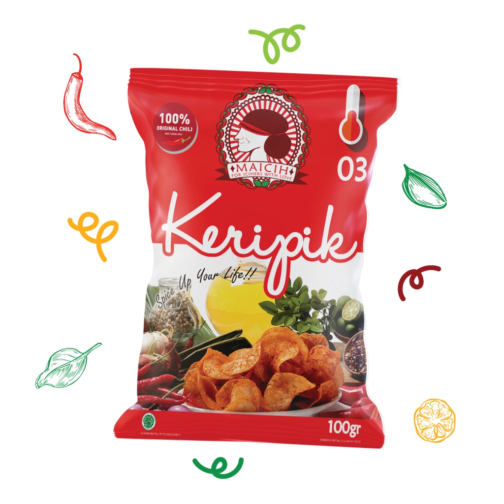 Jual MAICIH KERIPIK SINGKONG LEVEL 03 100GRAM | Shopee Indonesia