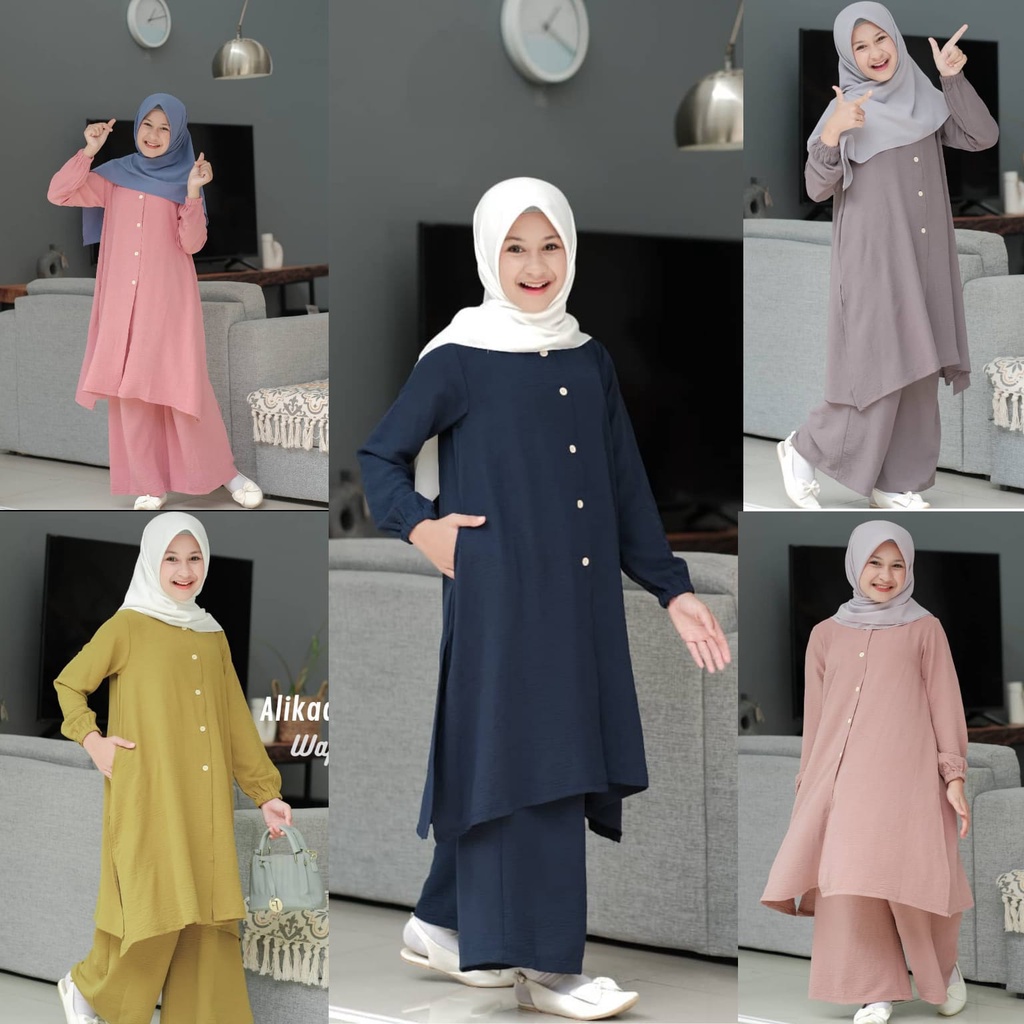 Jual Set Baju Muslim Setelan Anak Polos Simpel 7 8 9 10 11 12 13 14 15 ...