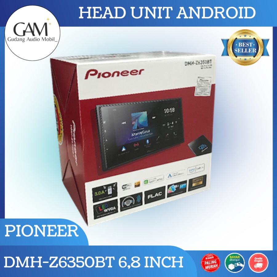 Jual HEAD UNIT DOUBLE DIN PIONEER DMH-Z6350BT / HEAD UNIT ANDROID | Shopee Indonesia