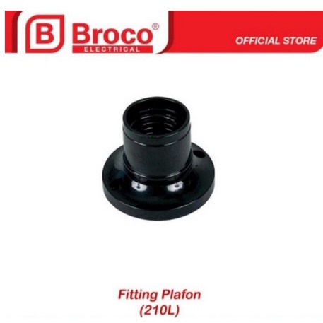 Jual FITTING BROCO HITAM TEMPEL PLAFON BULAT HITAM 210L | Shopee Indonesia