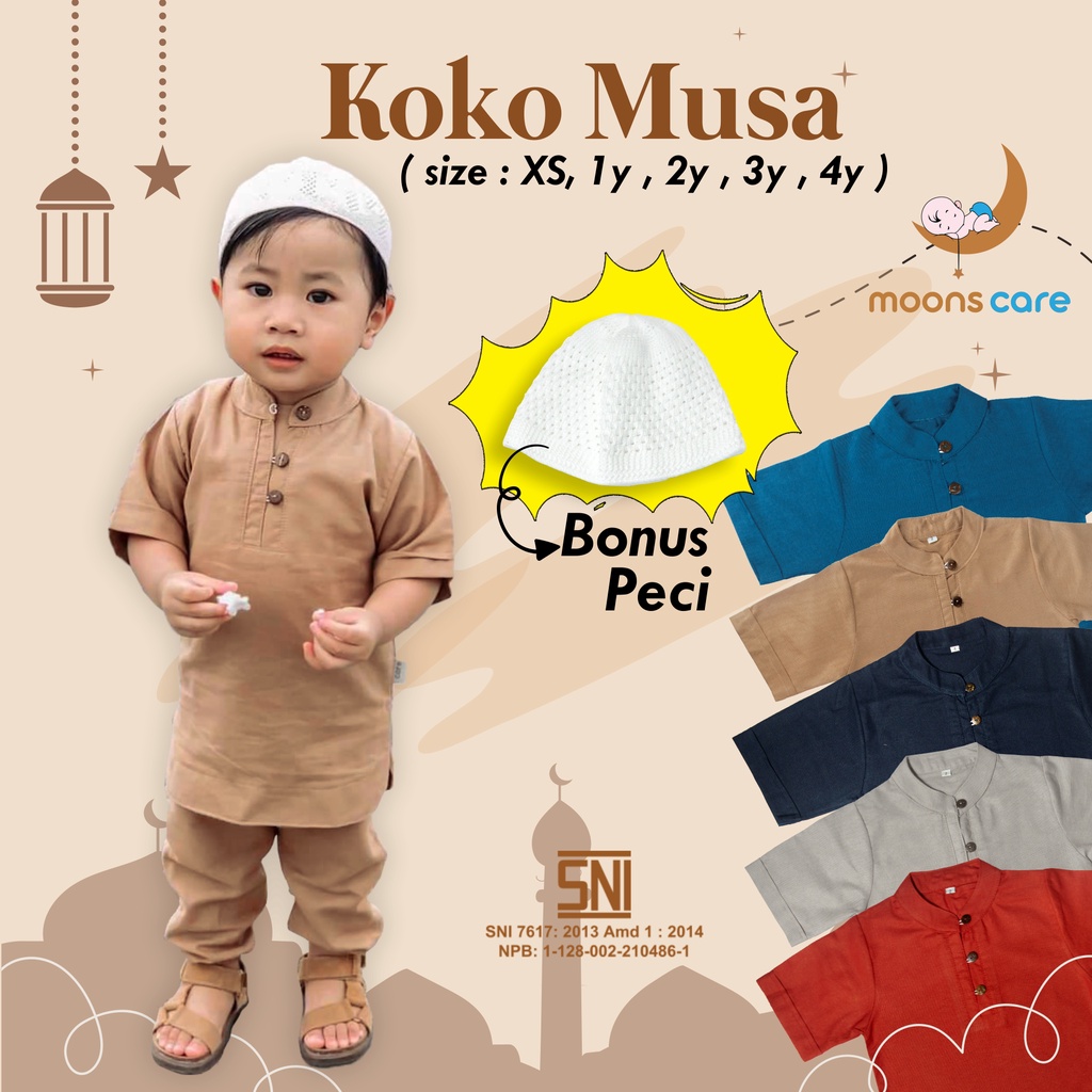 Jual (BONUS PECI) KOKO MUSA BAHAN LINEN PREMIUM - KOKO BAHAN AMAN UNTUK ...