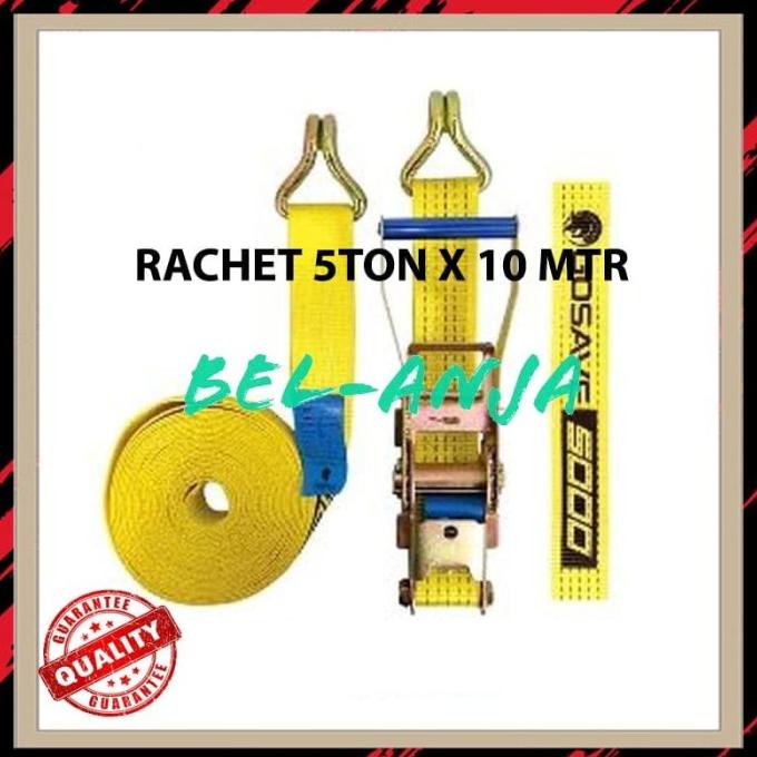Jual GOSAVE Webbing Cargo Lashing 5Ton x 10M Belt Rachet Tie Down ...
