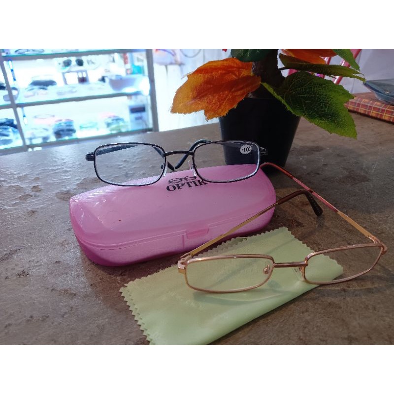 Jual Kacamata Baca// kacamata Plus Frem Besi ( gratis box dan lap ...