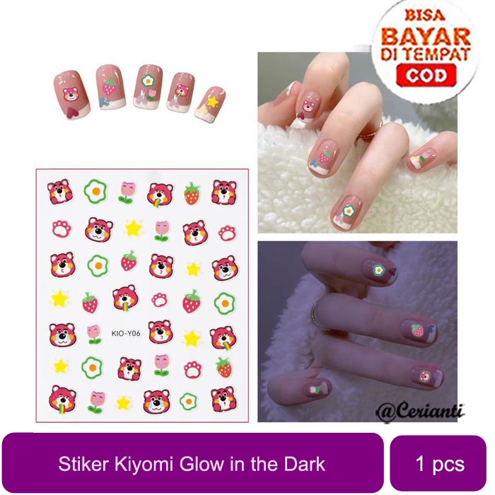 Jual Stiker Kuku Glow in the dark nail sticker kuku anak cartoon ...