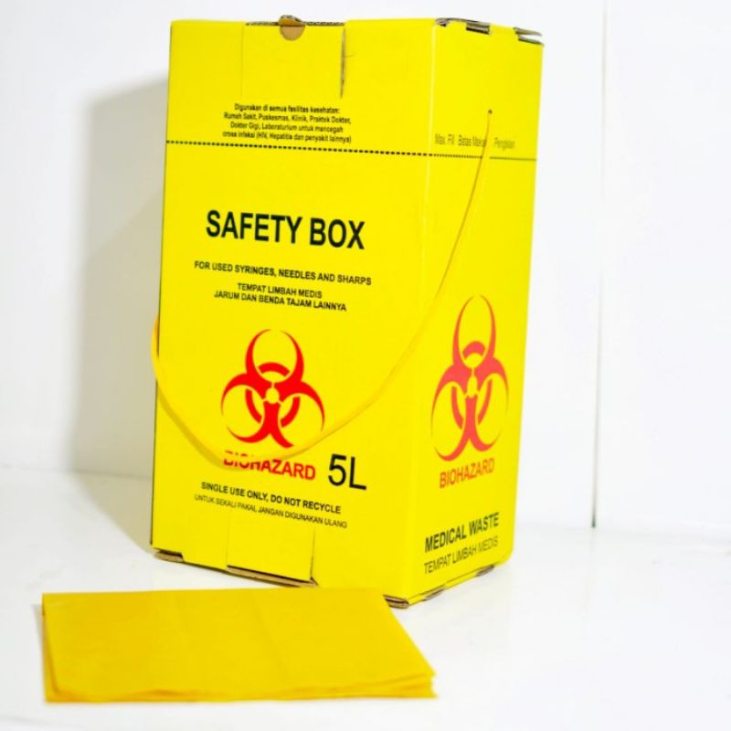 Jual Safety Box 5L Tempat Sampah Tajam Medis | Shopee Indonesia