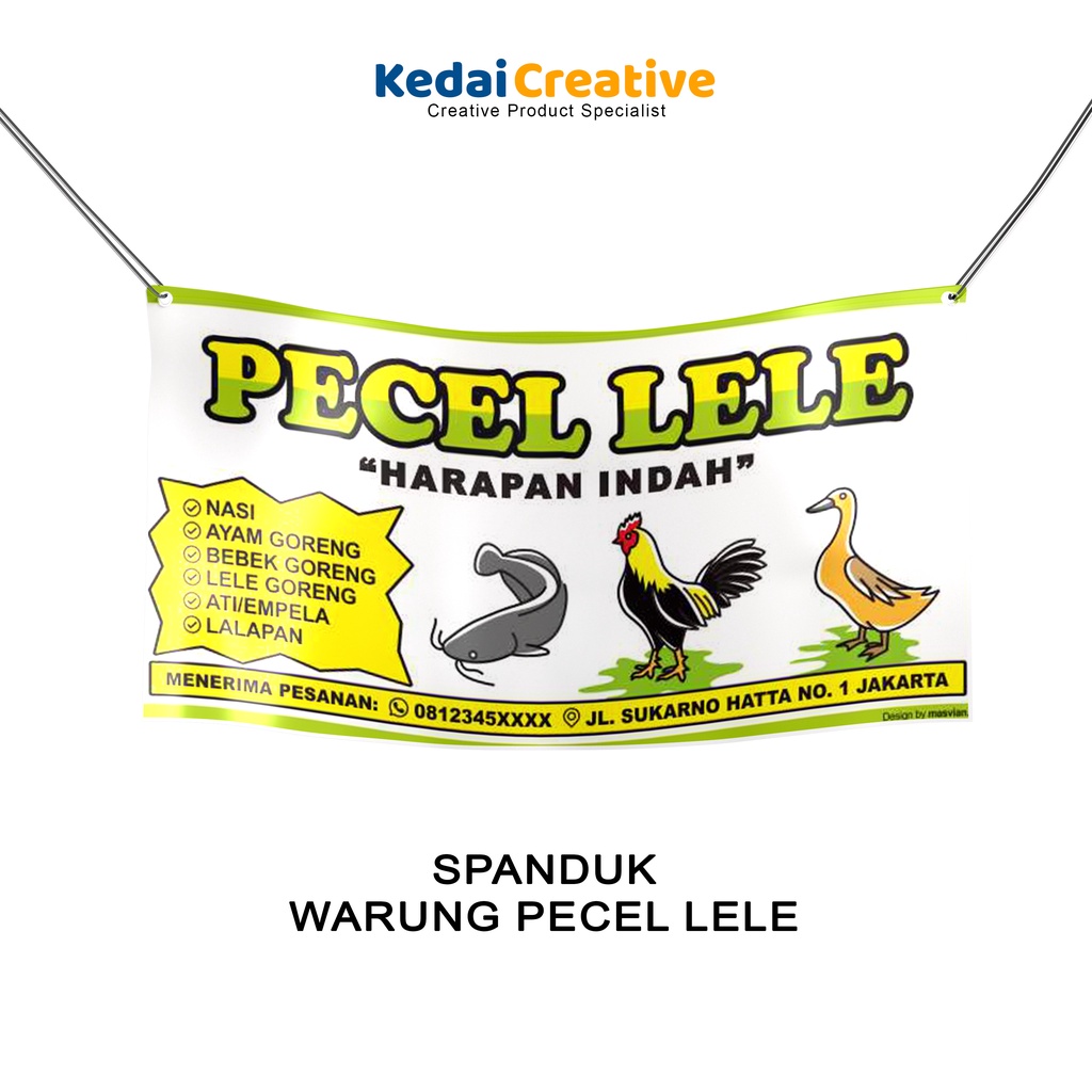Jual Kedai Creative Banner Pecel Lele/waroeng /bahan kain/spanduk ...