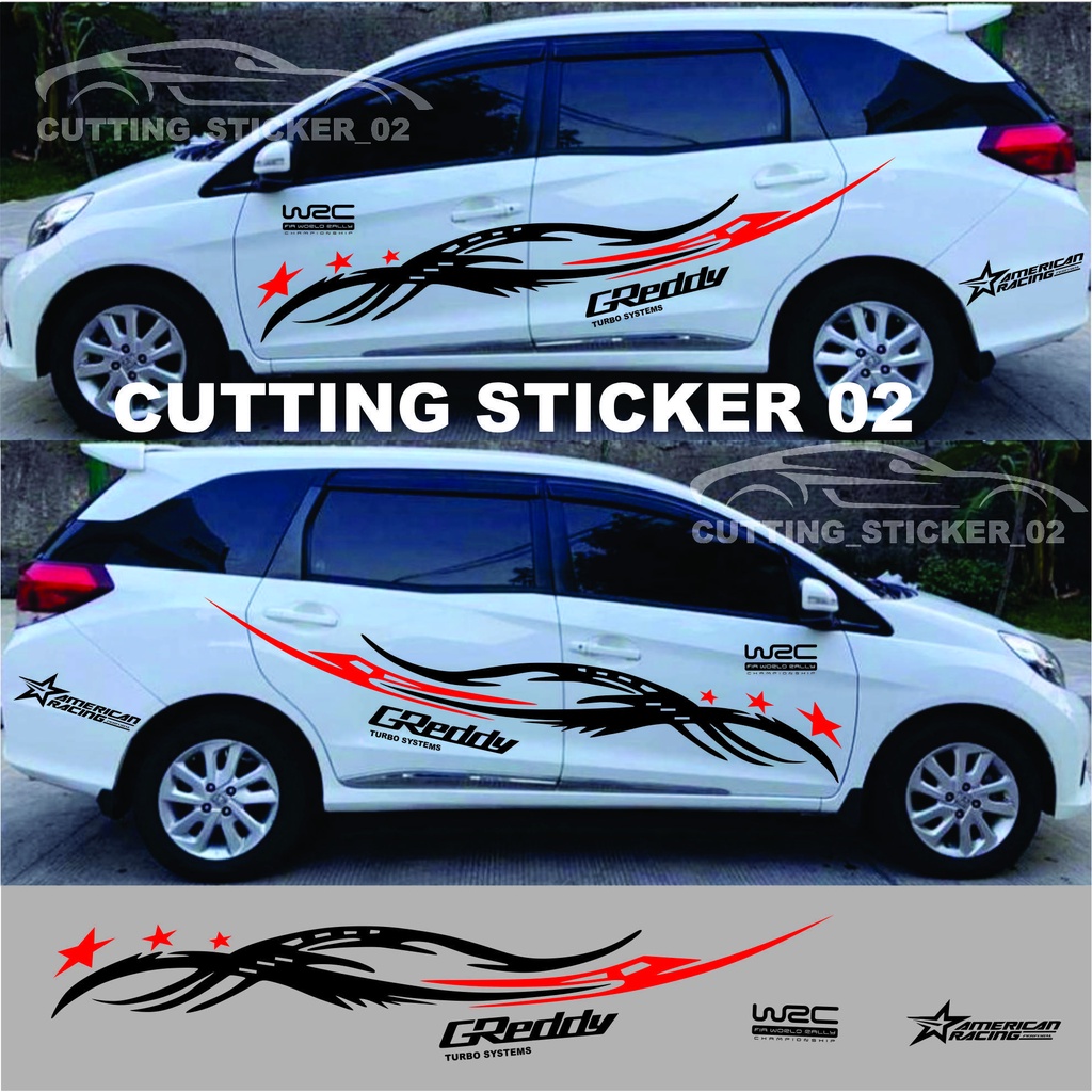 Jual Stiker Mobil Honda Mobilio Cutting Stiker Body Samping honda ...