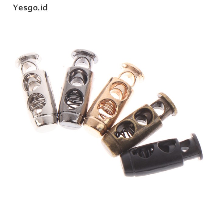 Jual Stopper Yesgo 10Pcs Metal Stopper Spring Toggle Cord Lock Ends ...