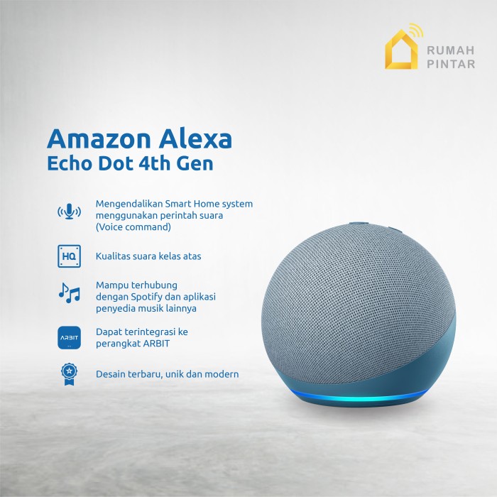 Jual Speaker Amazon Echo Dot 4Th Gen Alexa Voice Smart Speaker | Shopee ...