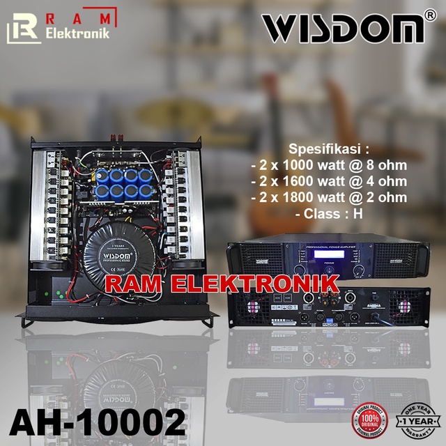 Jual Power Amplifier WISDOM AH10002 / AH-10002 Class H 2 Channel ...