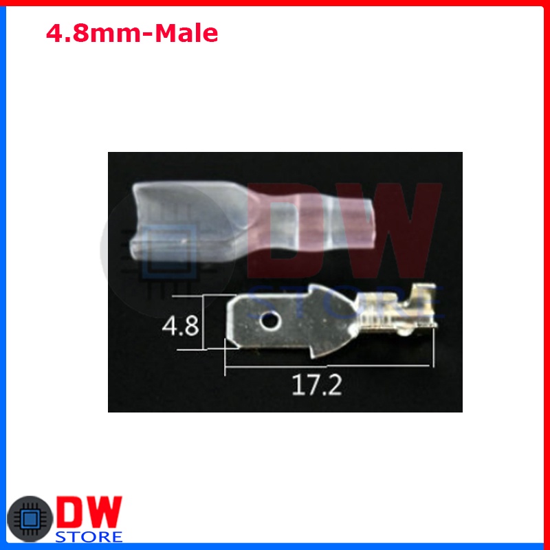 Jual Konektor Skun Female Male dan Cover 6.3mm 4.8mm 2.8mm 2.8 4.8 6.3 ...