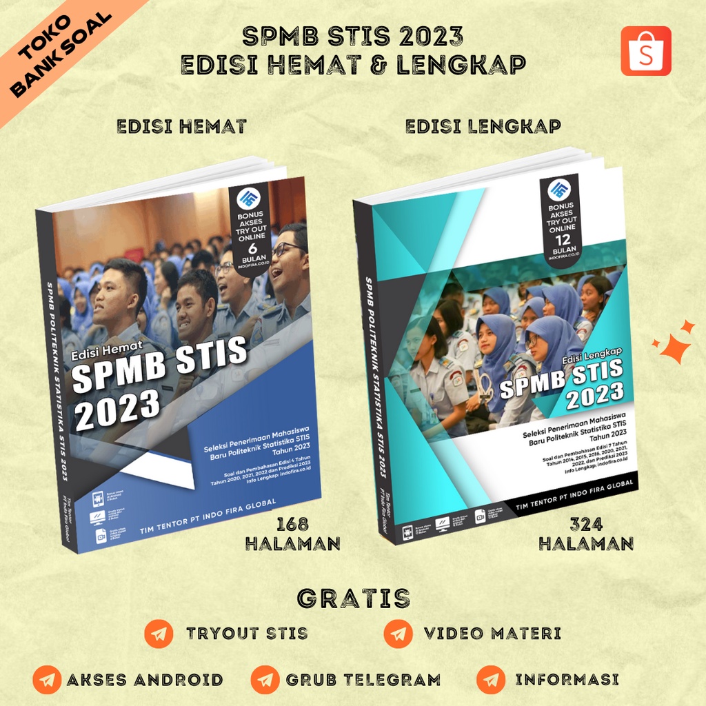 Jual Buku SPMB STIS 2024 (Edisi Lengkap & Edisi Hemat) + Gratis Akses ...