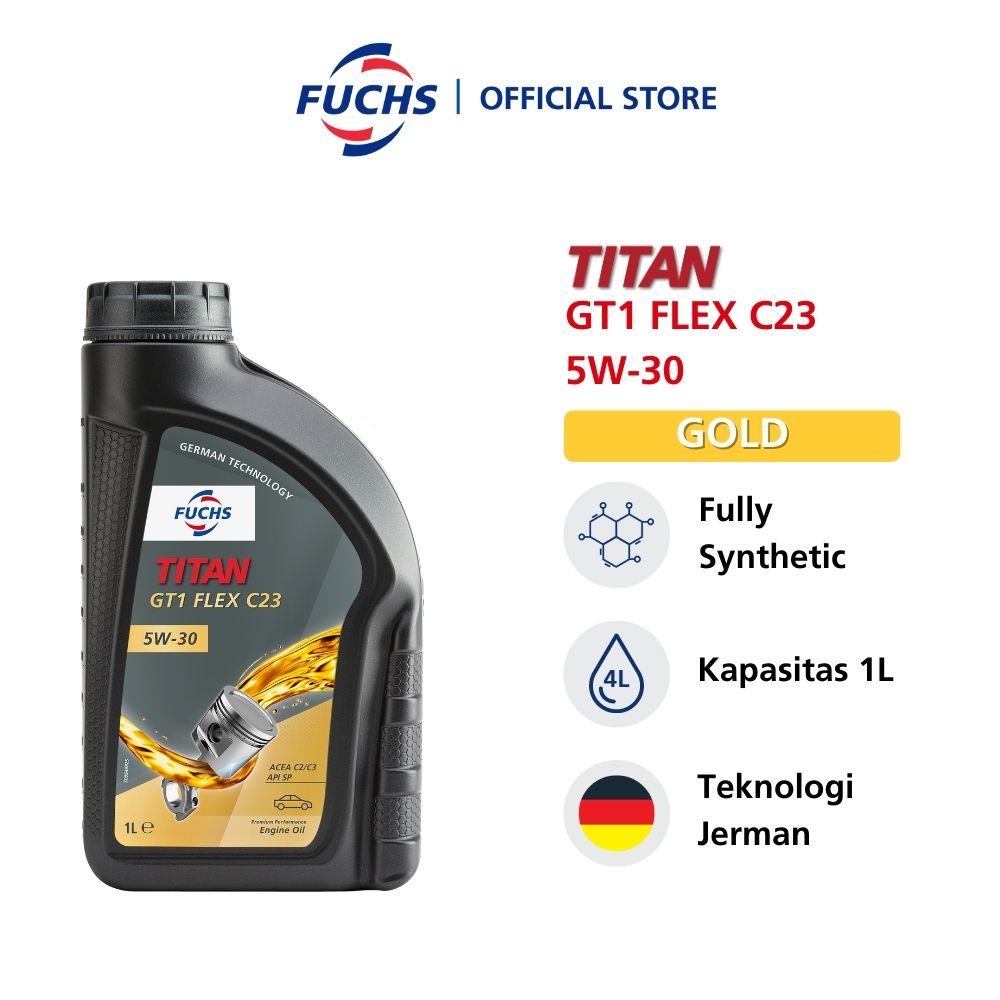 Jual FUCHS TITAN GT1 FLEX C23 5W30 SAE Fully Synthetic Engine Oil 1L ...