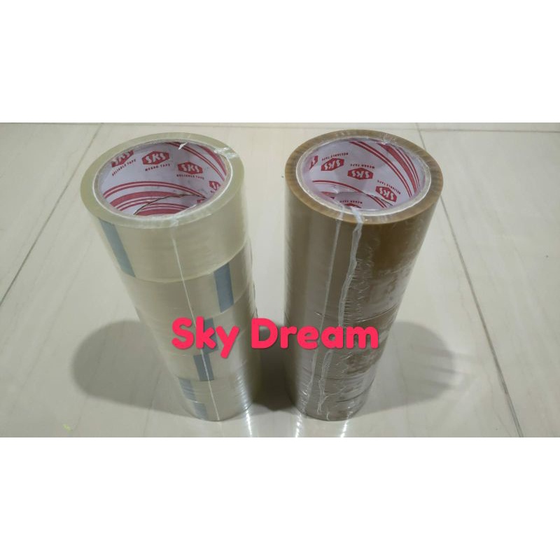 Jual Lakban SKS Bening / coklat 72 Yard x 45mm / Termurah Lakban Karton / OPP Tape | Shopee ...