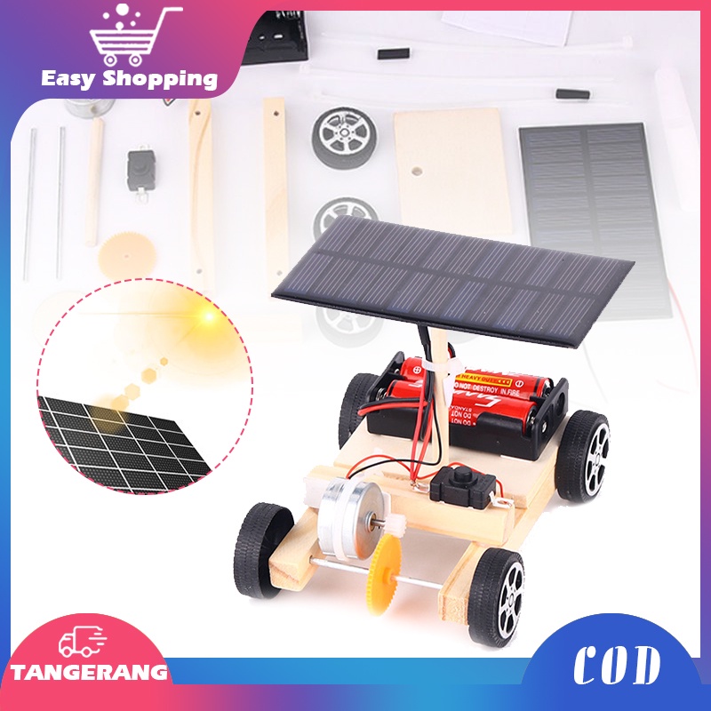 Jual Mainan Mobil Kayu Tenaga Surya DIY Puzzle Rakitan Mobil Kayu ...