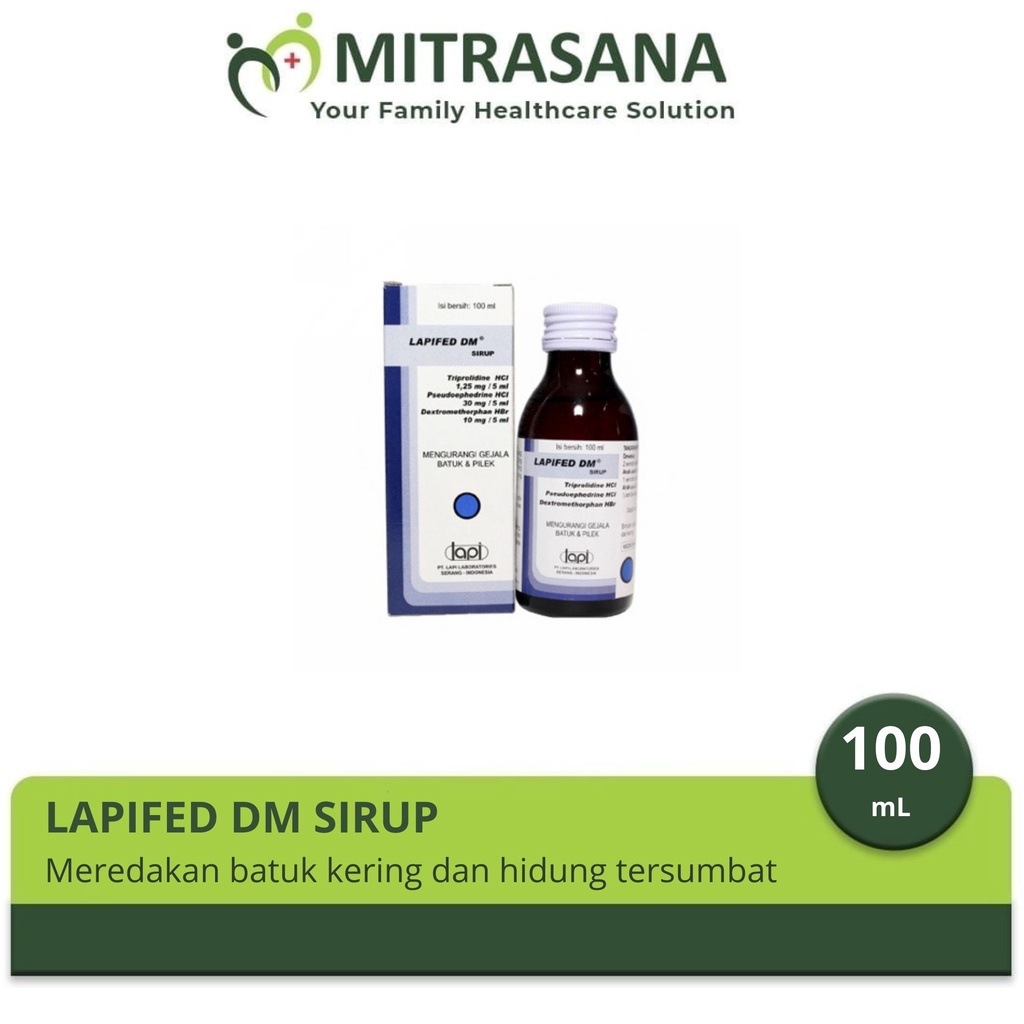Jual Lapifed DM Sirup 100 mL - Membantu Meredakan Batuk Kering dan ...