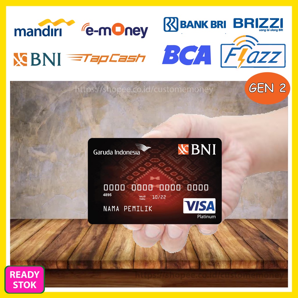Jual KARTU EMONEY DESIGN BATIK CARD KARTU ETOLL E-MONEY MANDIRI FLAZZ ...