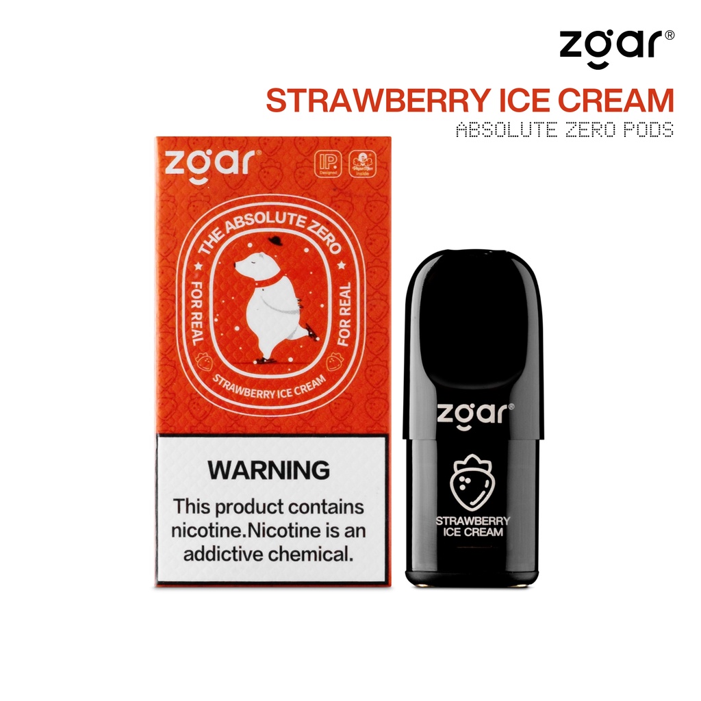 Jual ZGAR Pods Absolute Zero - Rasa Strawberry Ice Cream (Isi 1 Pod ...