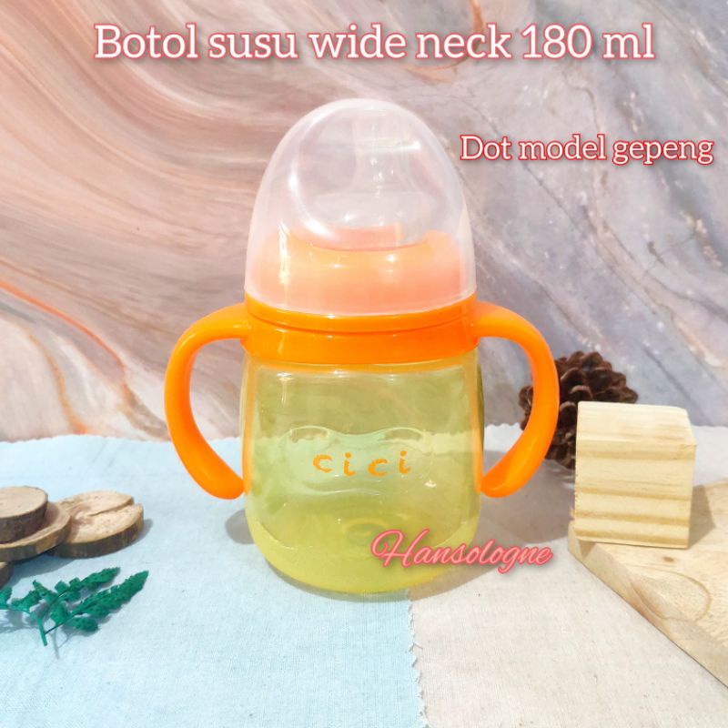 Jual Botol susu wide neck cici dot gepeng ukuran 180 ml | Shopee Indonesia
