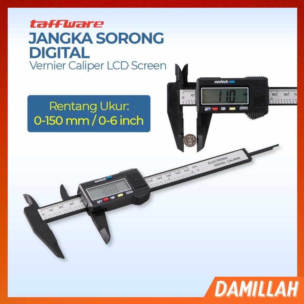 Jual Jangka Sorong Sketmat Sigmat Digital Vernier Caliper Murah Carbon 0-150MM Damillah | Shopee ...