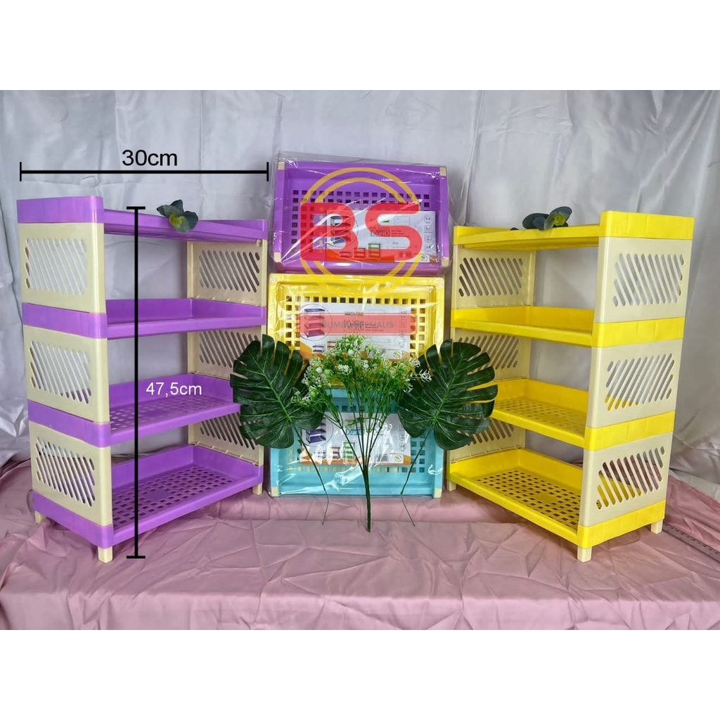 Jual Rak 4 Susun / Rak Serbaguna / Rak Susun Ungu Plastik Durio ...