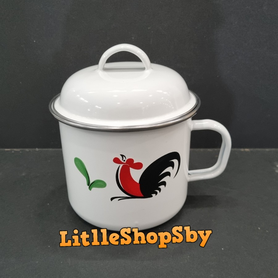 Jual Cangkir Mug Gelas Enamel 14cm Ayam Kukuruyuk | Shopee Indonesia