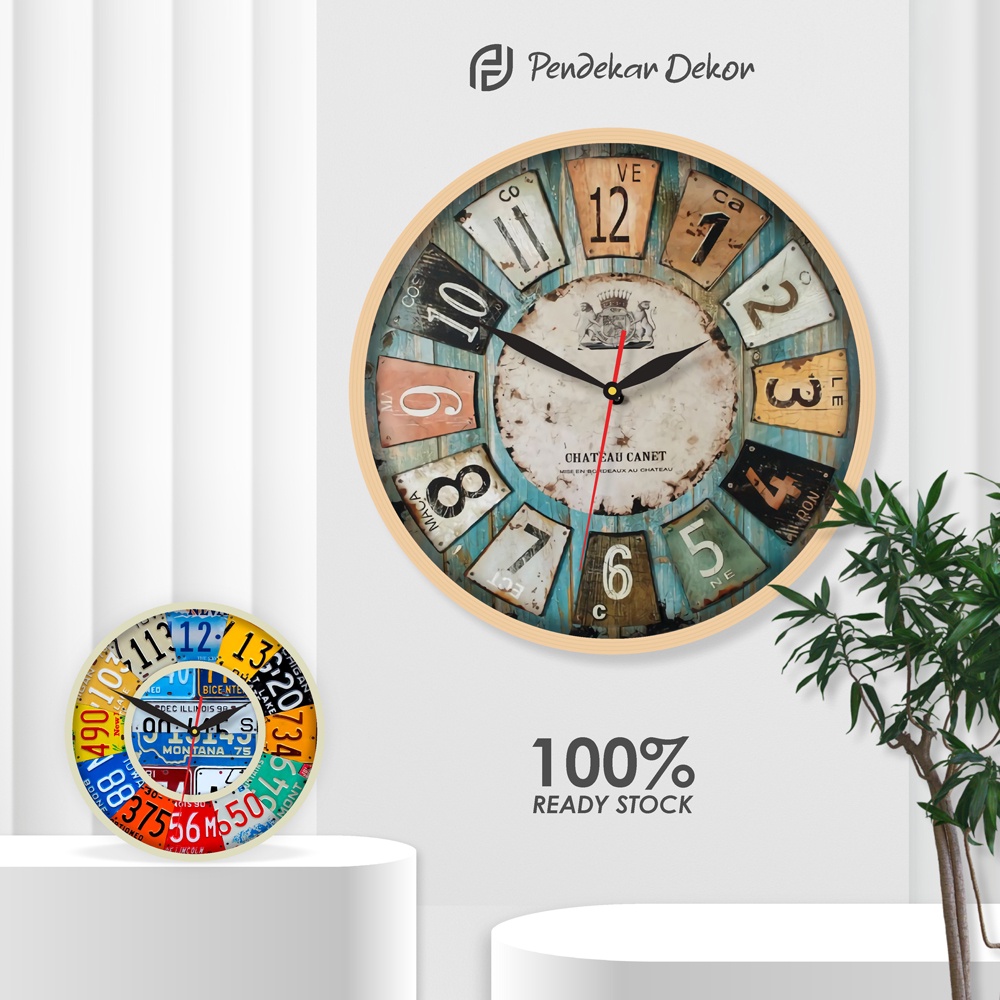 Jual JAM DINDING KAYU CLASSIC VINTAGE DEKORASI RUANG TAMU UNIK ...