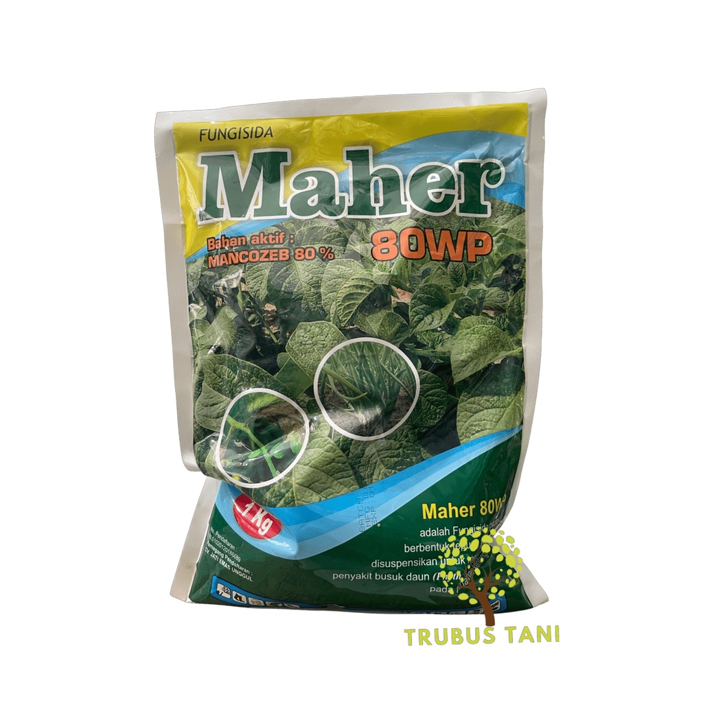 Jual Fungisida Mancozeb Kuning MAHER 80WP 1KG | Shopee Indonesia