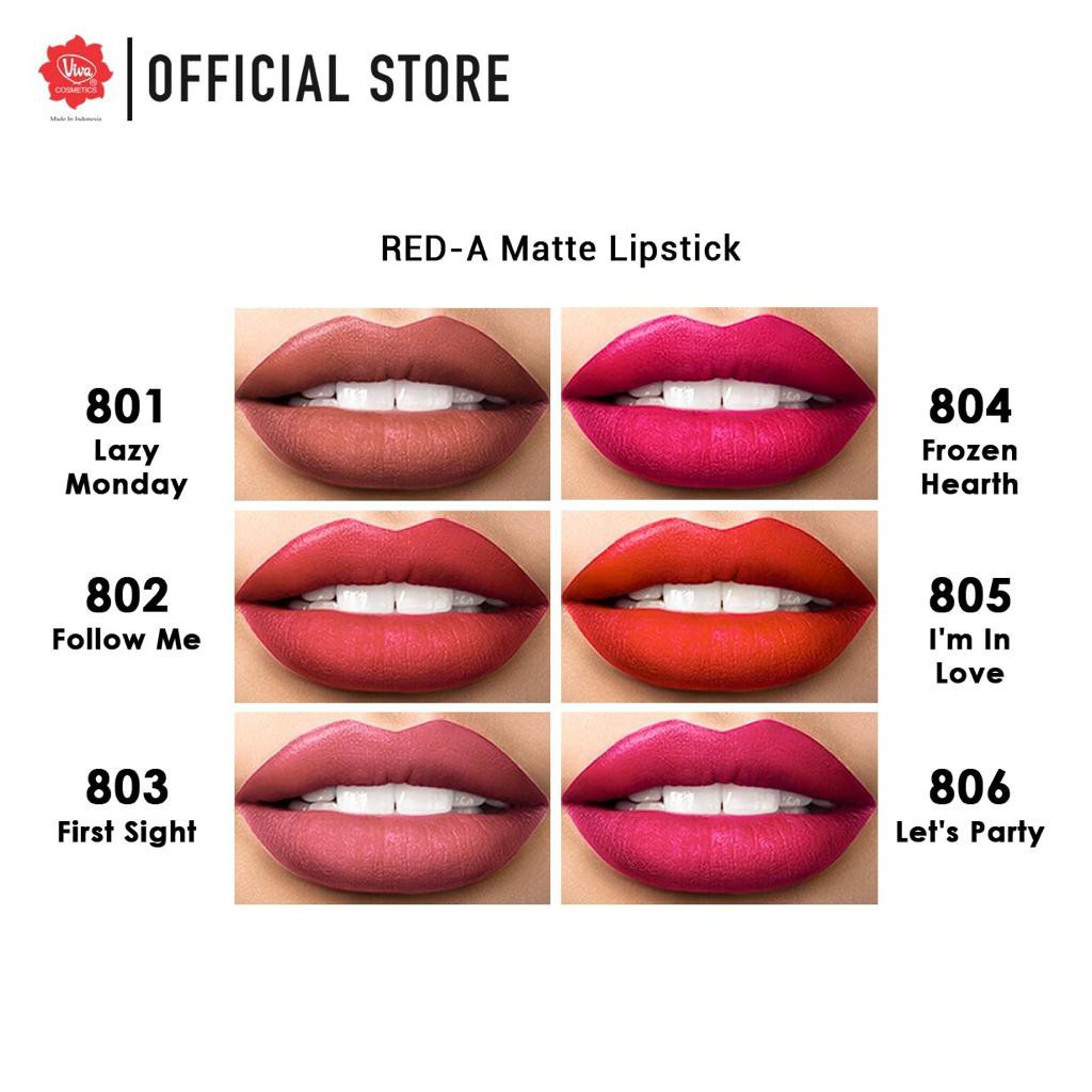 Jual Red-A Matte Lipstick dare to be matte 2.5g Bpom Halal ( Red A Viva ...