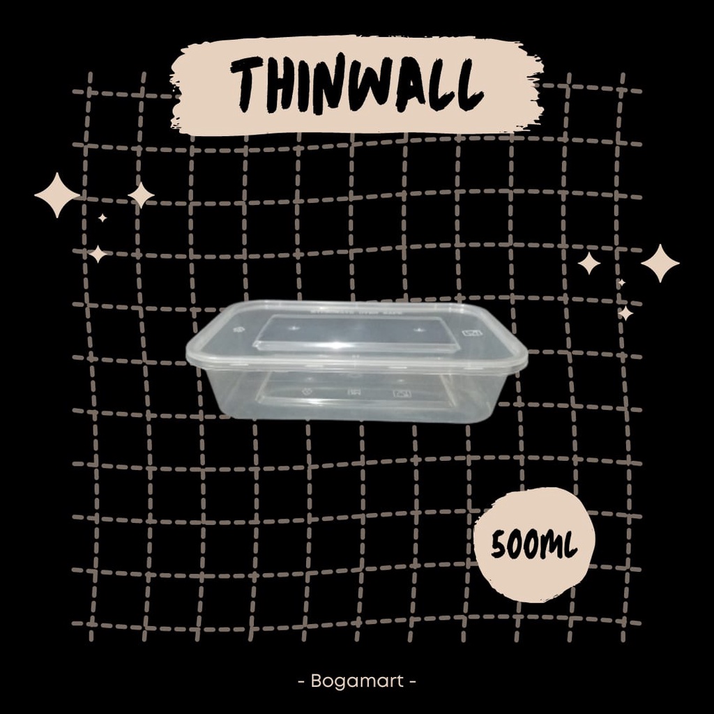 Jual Thinwall DM Rectangle 500ml / Food Container / Packaging Makanan ...