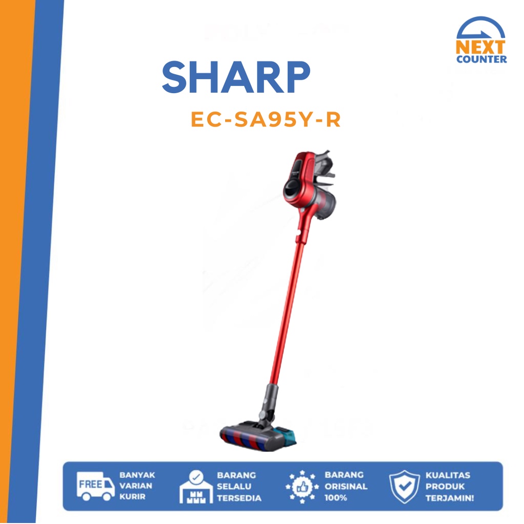Jual SHARP VACUUM CLEANER WITH MOP KIT EC-SA95Y-R CORDLESS | Shopee ...