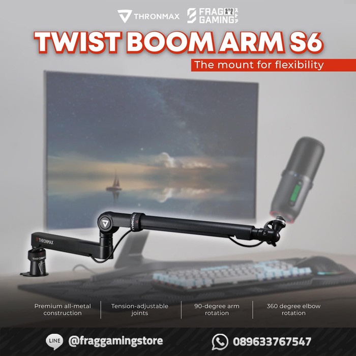 Jual Ase Thronmax S6 Twist Boom Arm Stand S-6 Low Profile Stand For ...