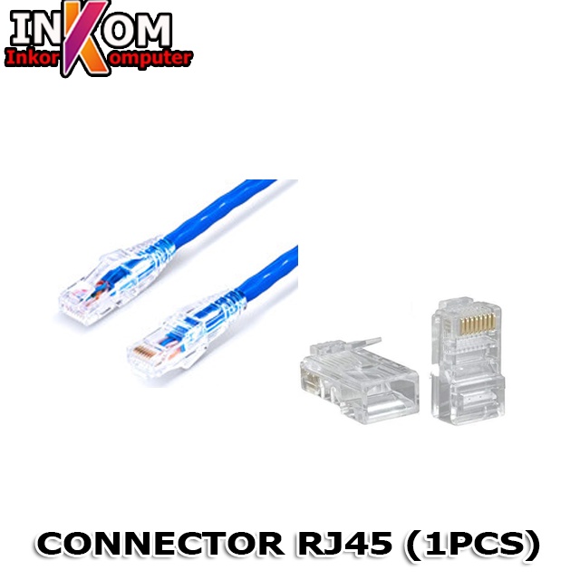 Jual Konektor Connector Kabel LAN RJ 45 Cat5e Eceran Satuan Original ...