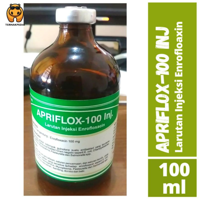 Jual APRIFLOX-100 Injeksi - Antibiotik Pernapasan Hewan 100ml - Obat ...