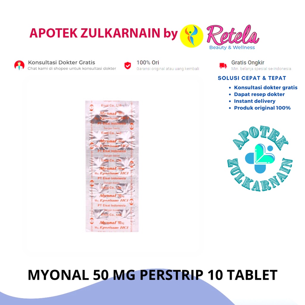 Jual Myonal 50Mg 1 Strip 10 Tablet | Shopee Indonesia