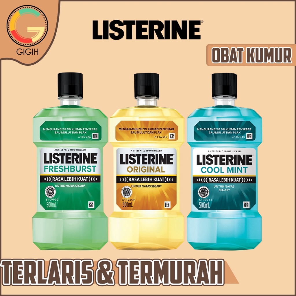 Jual LISTERINE OBAT KUMUR MULUT ANTISEPTIC AROMA MULUT LEBIH SEGAR ...