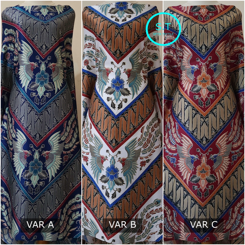 Jual Kain batik halus semi sutra/silk lebar kain 1.15 m - Harga per ...