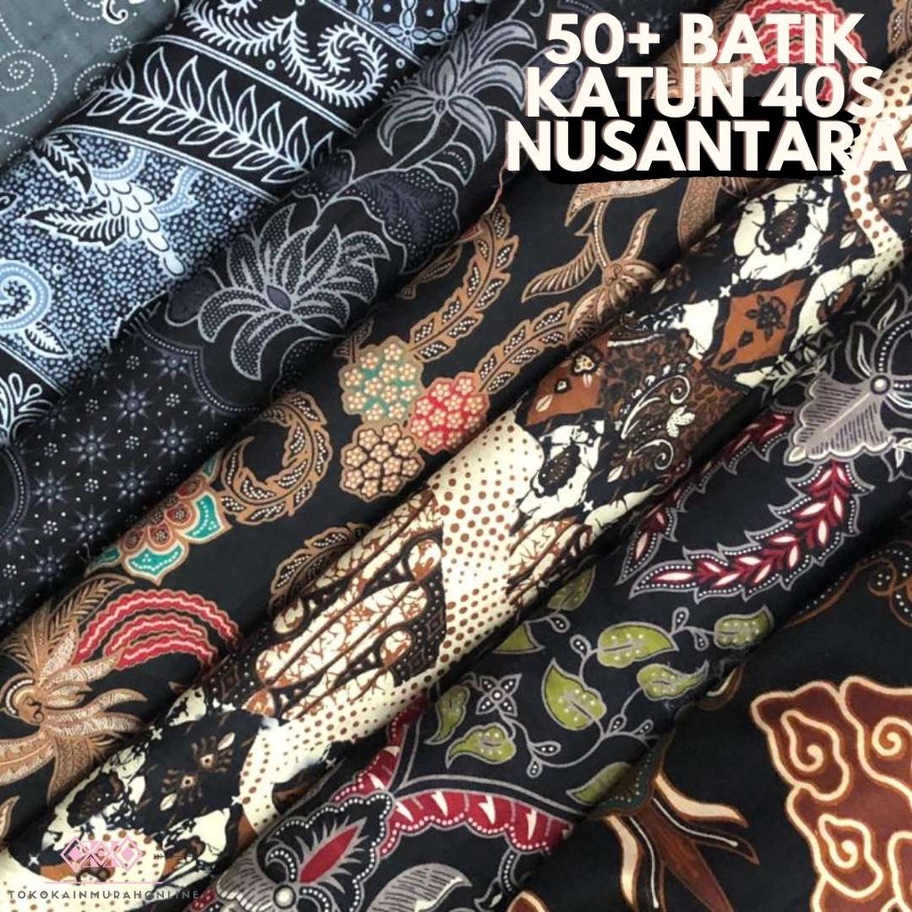 Jual Kain Batik Katun 40's Premium Foil SUPER LEMBUT Kode #1 [Motif Kembang] l TERMURAH ...