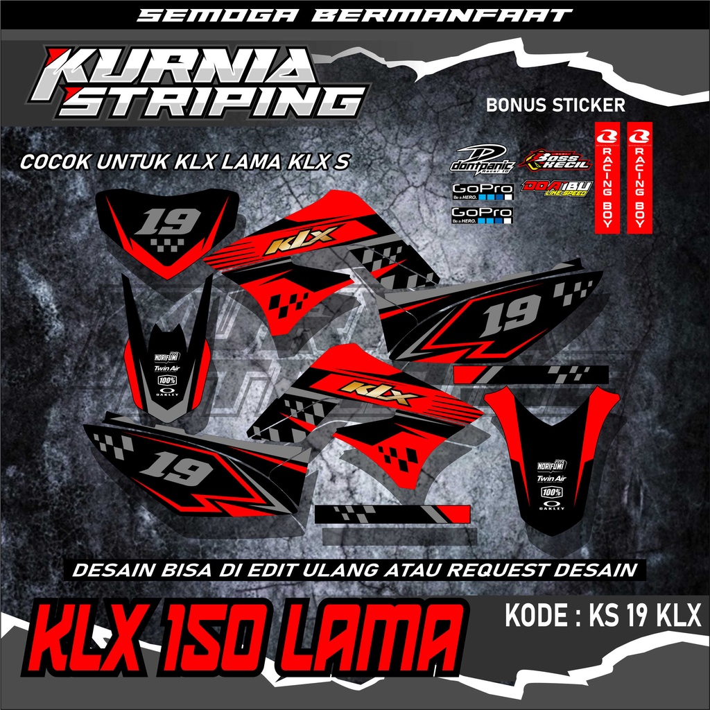 Jual Stiker Klx Lama Klx S Decal Striping Standar keren KLX OLD Premium ...