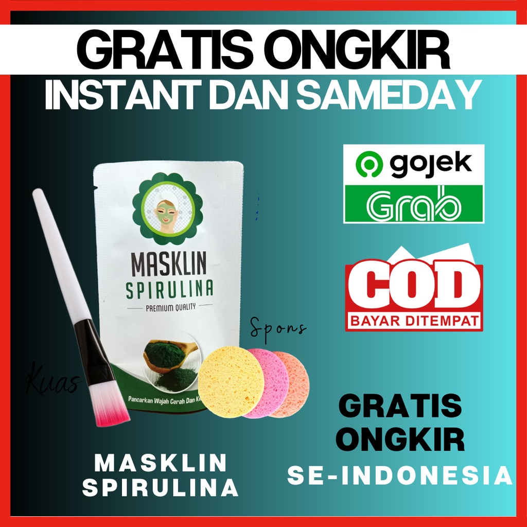 Jual Masklin - Masker Spirulina Wajah Premium Original | Tiens Original ...