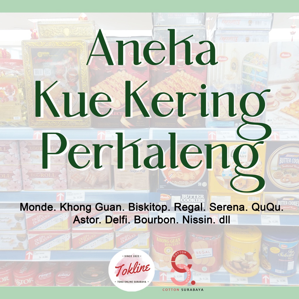 Jual Aneka Kue Kering Biskuit Perkaleng Monde Nissin Bourbon Regal ...