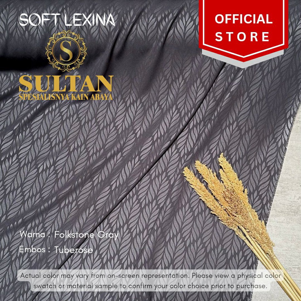 Jual 50CM EMBOS TUBEROSE SOFT LEXINA FOLKSTONE GREY KAIN ABAYA SULTAN ...