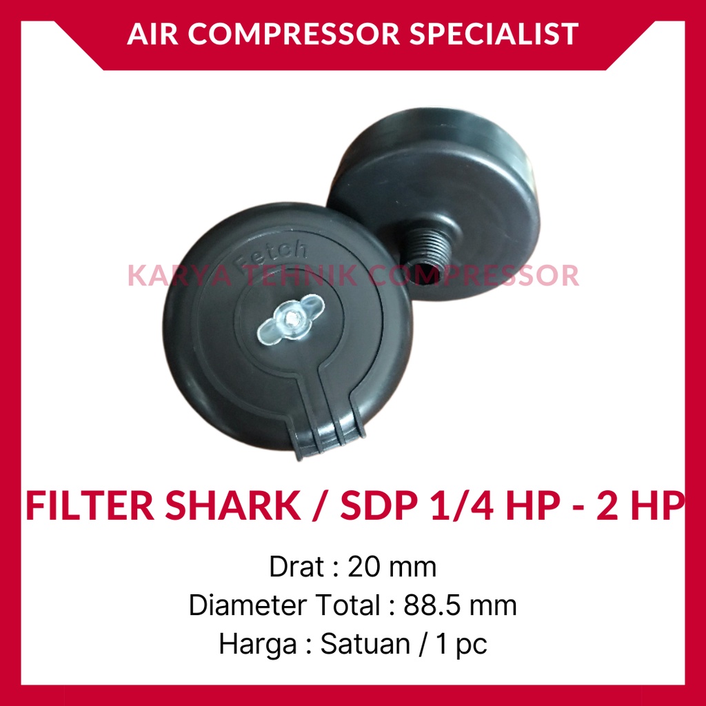 Jual Air Filter Assy Kompresor Udara SHARK & SDP 1/4 HP 1/2 HP 1 HP 2 ...