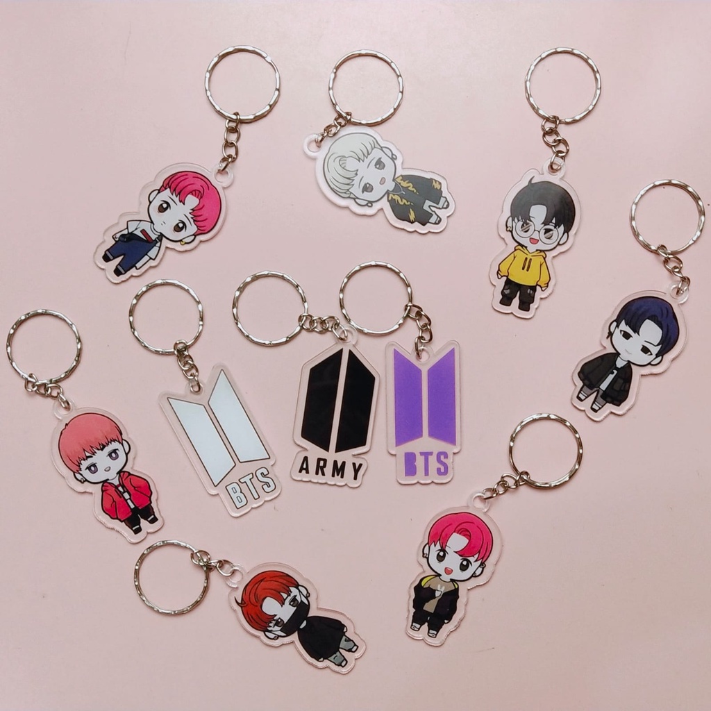Jual GANTUNGAN KUNCI ACRYLIC BTS / GANCI KPOP BTS / RANDOM / GANTUNGAN BERKUALITAS | Shopee ...