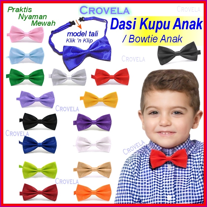 Jual Dasi Kupu ANAK Laki Kupu2 Bowtie Kupu-kupu Hitam Balita Polos ...