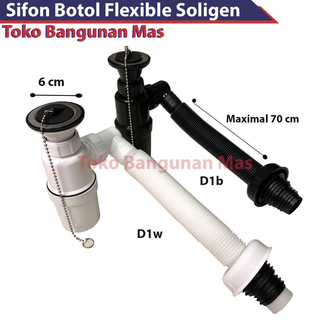 Jual Sifon Botol Fleksibel PVC Soligen Selang Wastafel Tarik Afur ...