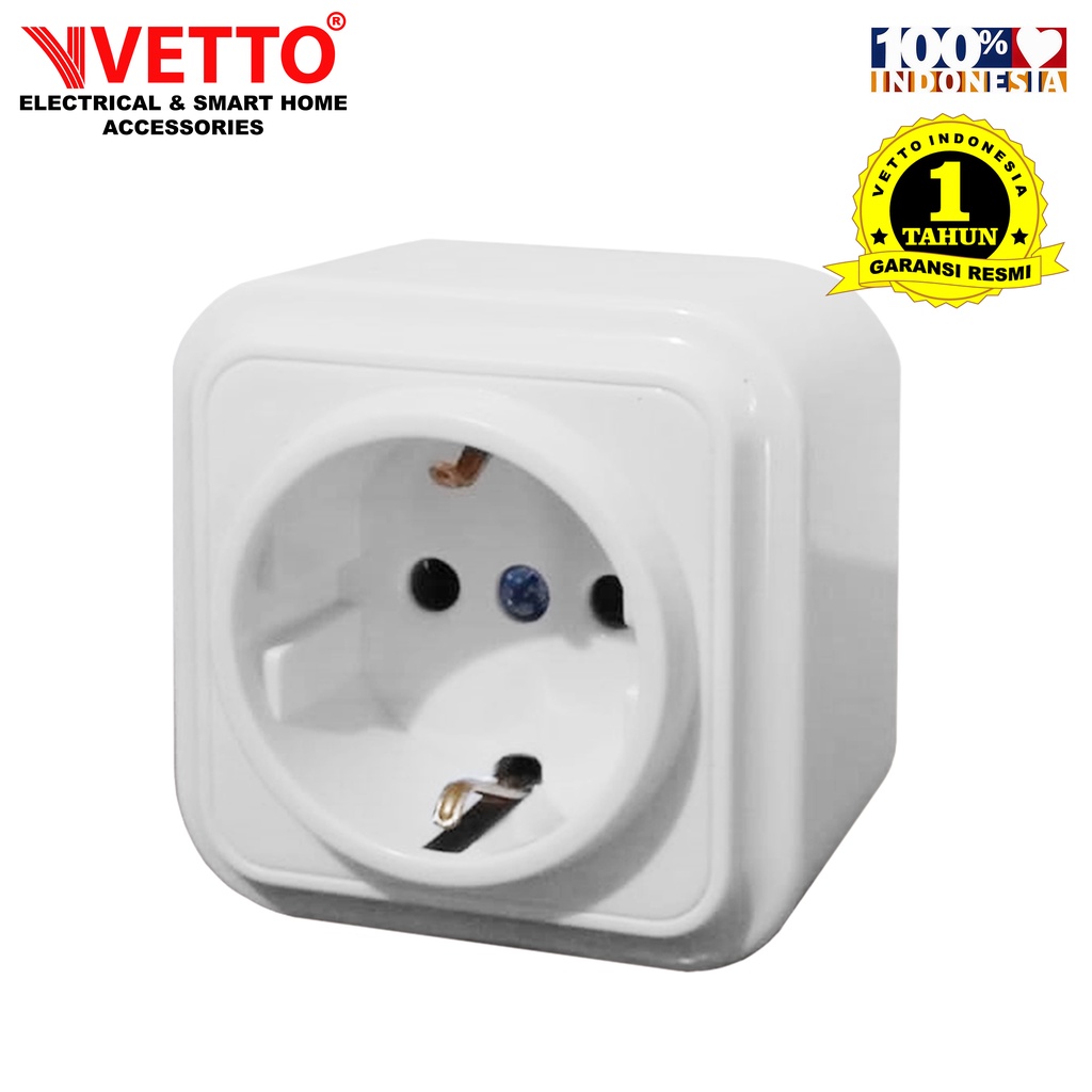 Jual VETTO Stop Kontak 1 Lubang - Outbow | Shopee Indonesia
