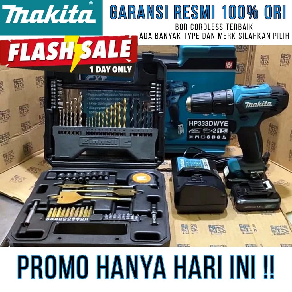 Jual Mesin bor baterai Makita 16.8v JLD Tanpa kabel Cordless impact ...